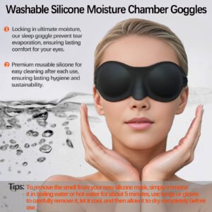 Moisture Chamber Glasses for Dry Eyes – Vowleike Soft Silicone Sleep ...
